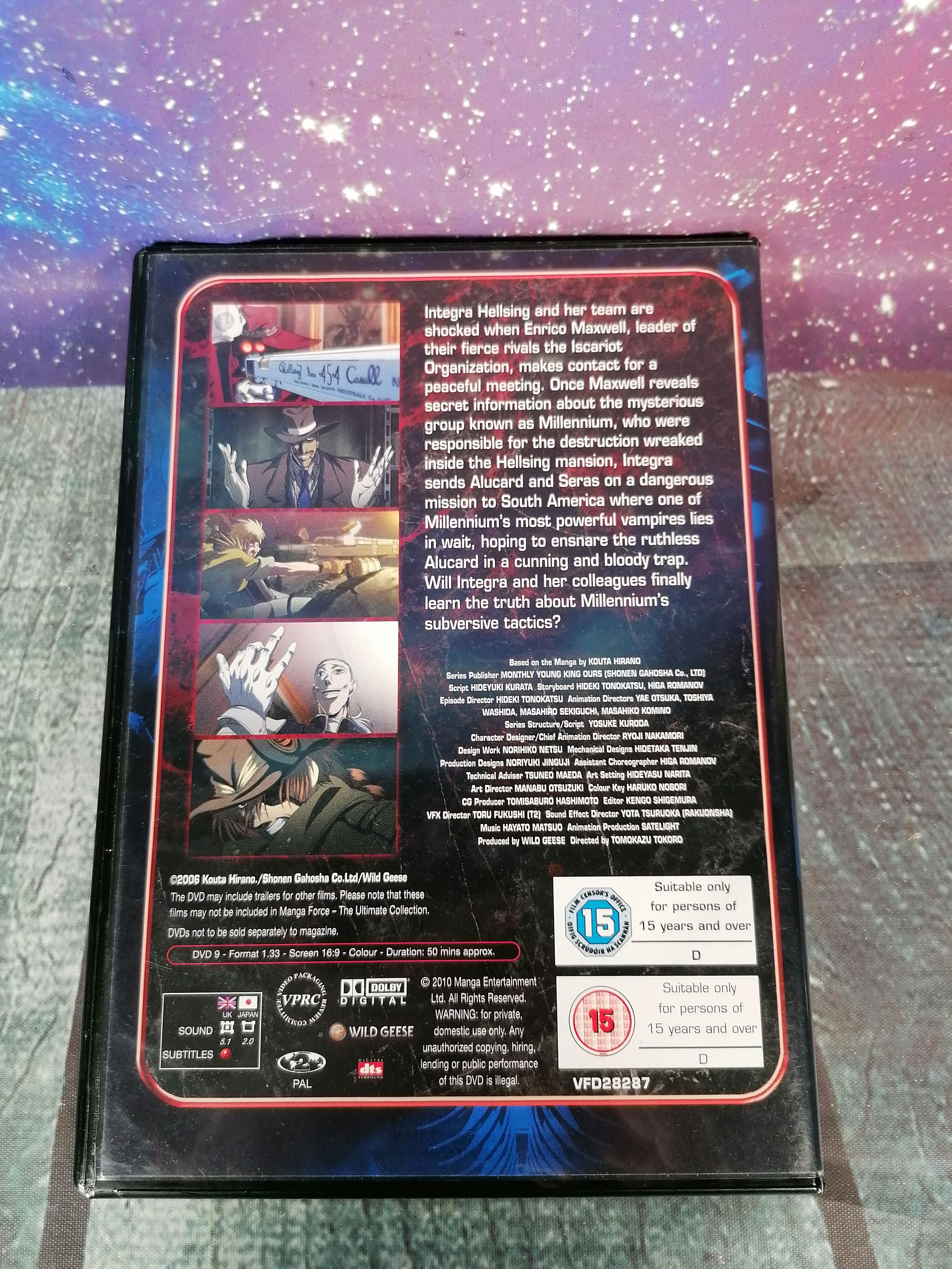 HELLSING ULTIMATE VOLUME III Manga Force Anime DVD Region 2 EUR 10,50 ...
