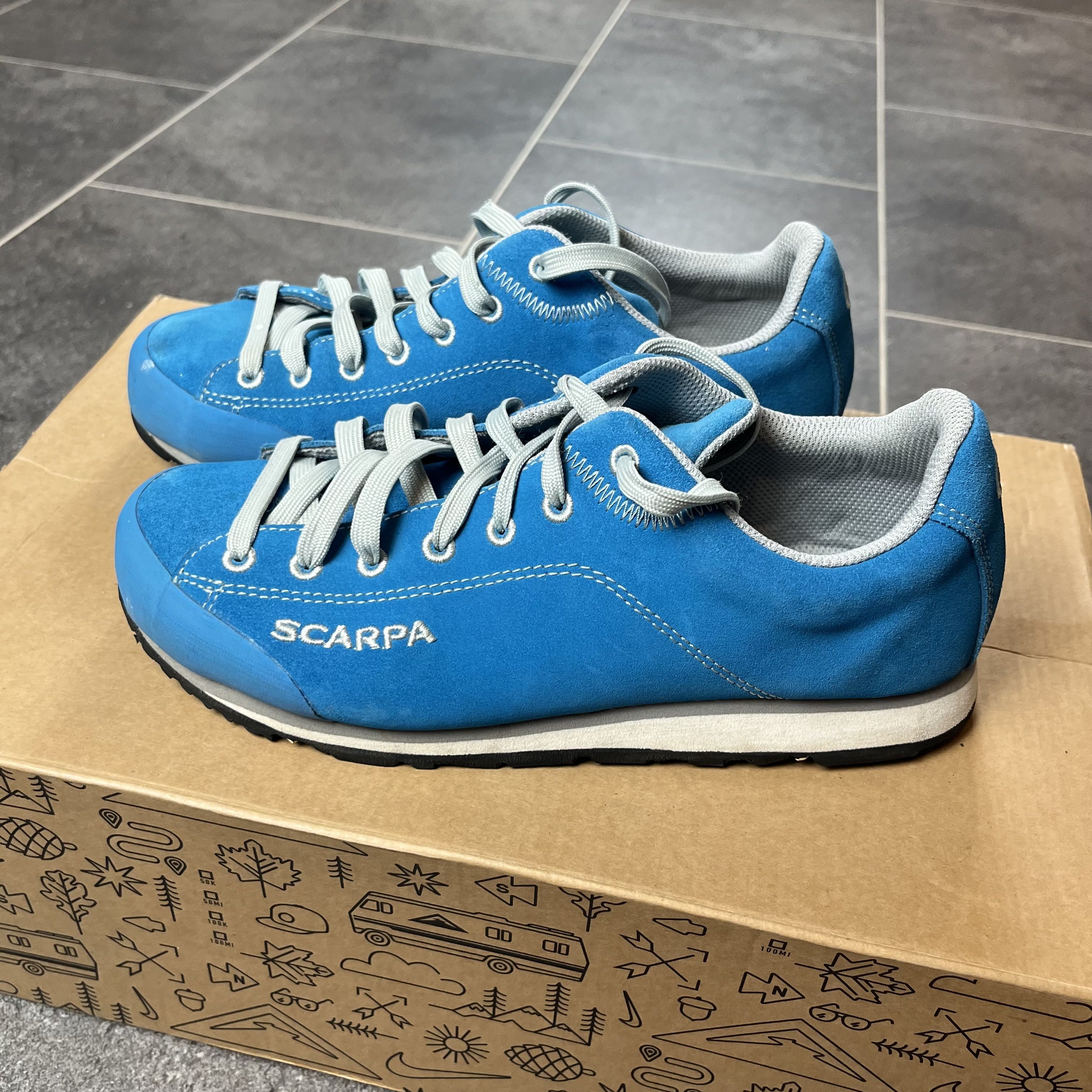 Scarpa Margarita Blue Approach Hiking Walking Shoes Sneakers Blue ...