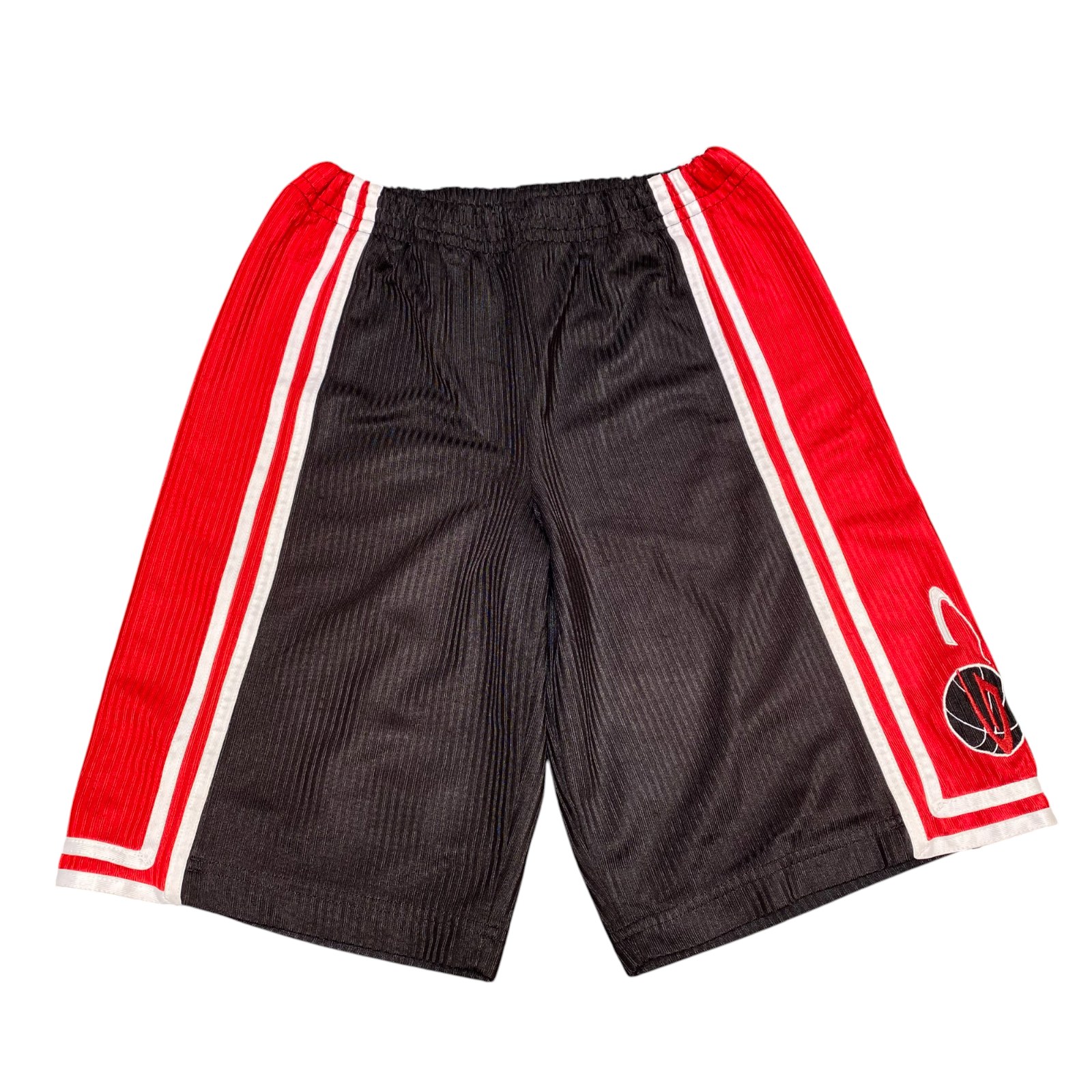 Crazy Ghost Basketball Shorts Mens Large Black Red Elastic Waist ...